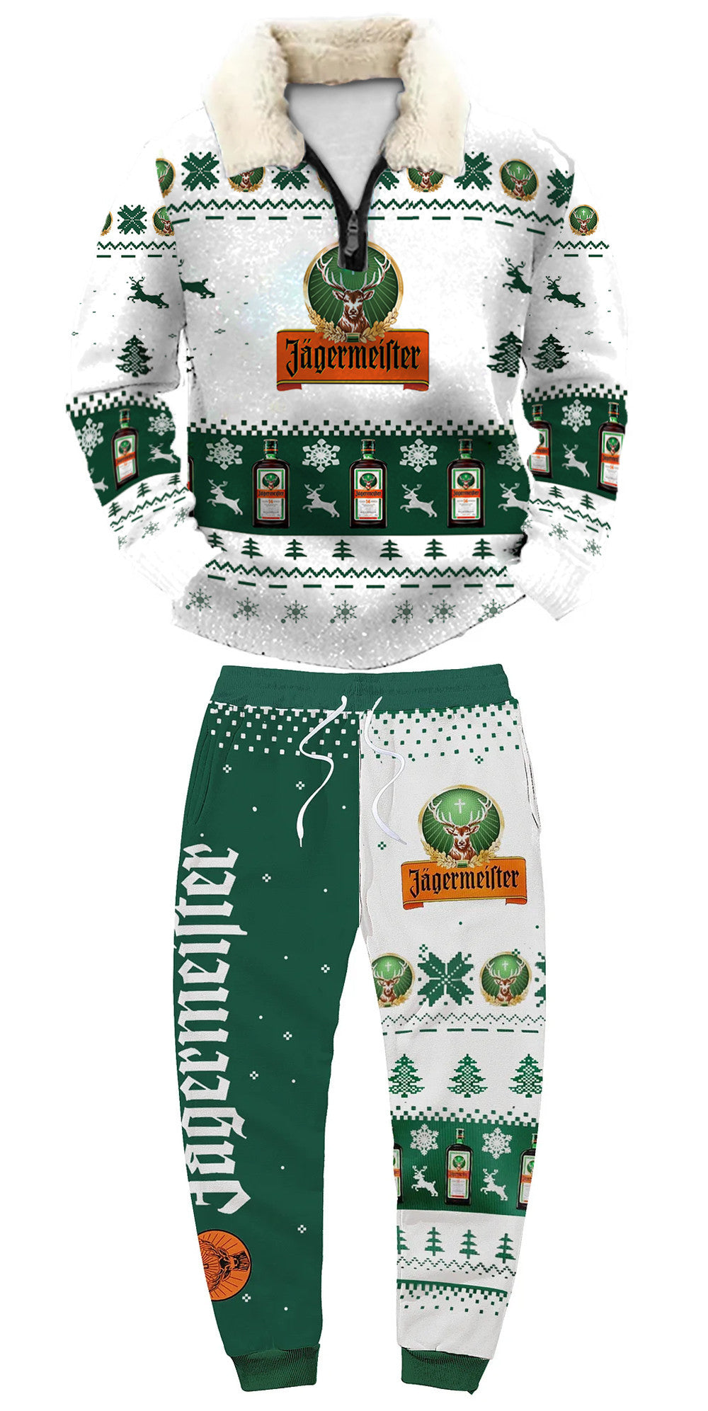Christmas Ugly Quarter Zip Sweatshirt & Sweatpant Set Edition178 – Sevogue