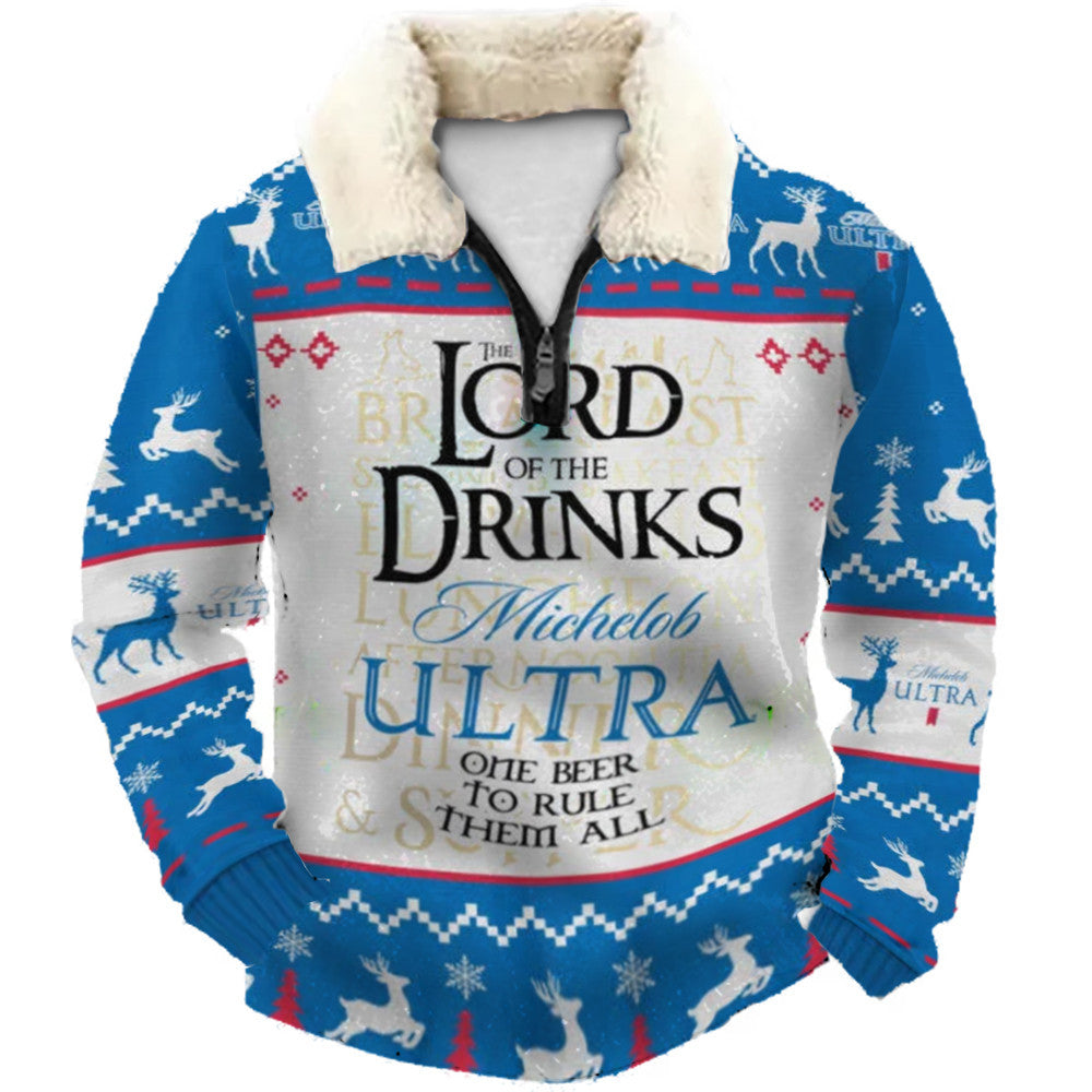 Frost Blue & Snow White Ugly Quarter Zip Sweatshirt – Sevogue